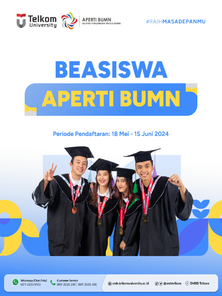 Brosur Jalur Beasiswa APERTI Telkom University 2024 - Updated | PDF