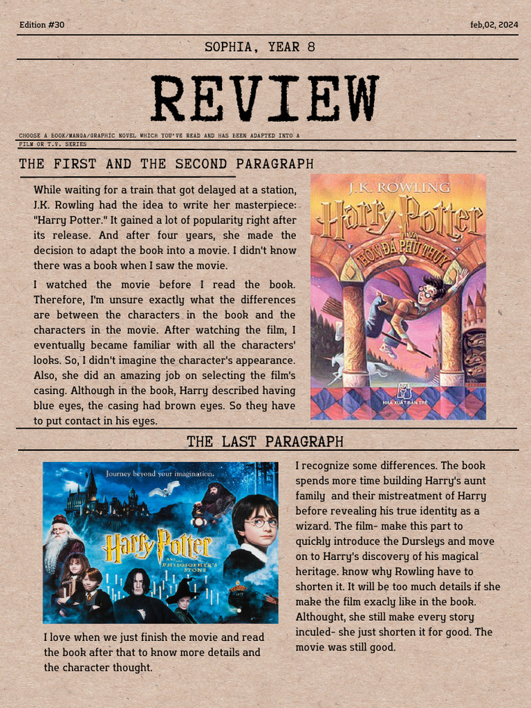 English Writting | PDF | J. K. Rowling | Harry Potter