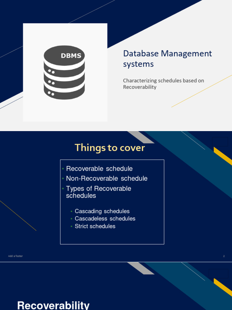 Characterizing Schedules (Recoverability) | PDF | Concurrent Computing | Data Management Software