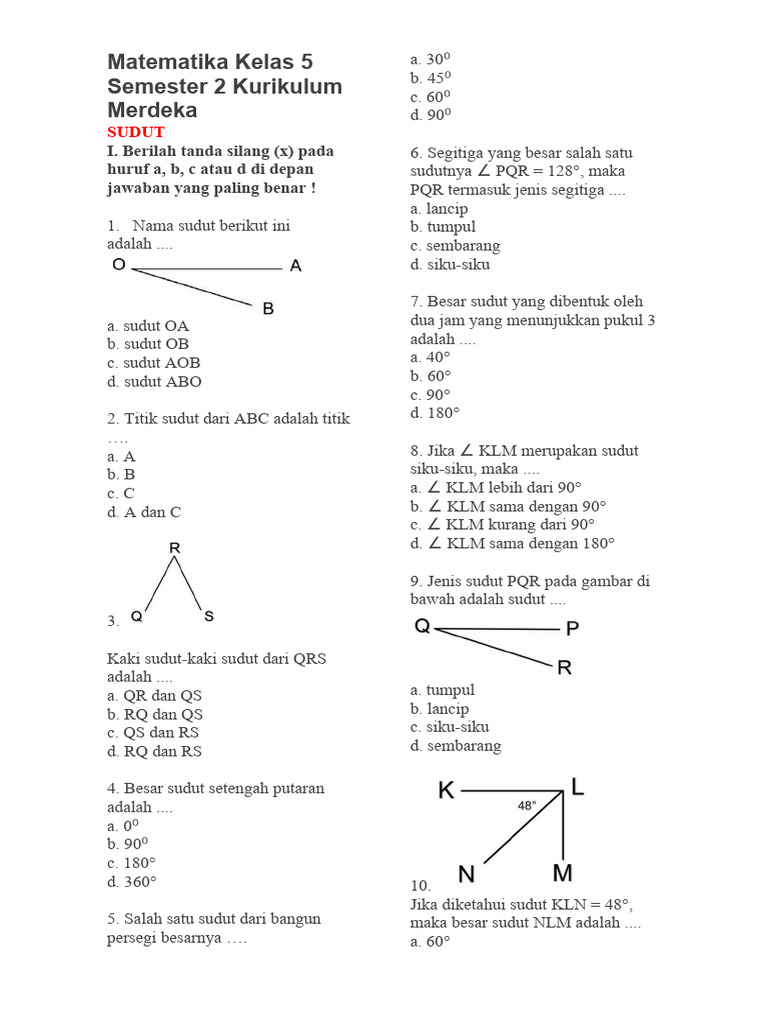 Matematika Kelas 5 Semester 2 Kurikulum Merdeka | PDF | Metode & Bahan Ajar | Griya & Taman