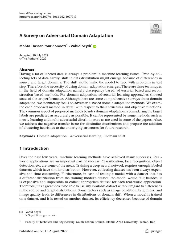 Domain Adaptation in GAN | PDF | Artificial Neural Network | Machine ...