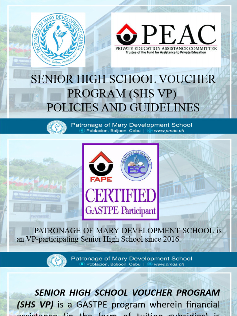 SHS Voucher Program Policies and Guidelines | PDF | School Voucher ...