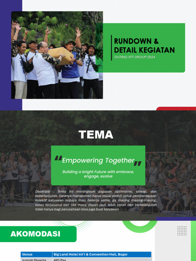 Rundown & Detail Acara Outing 2024 - Share Ke Peserta | PDF