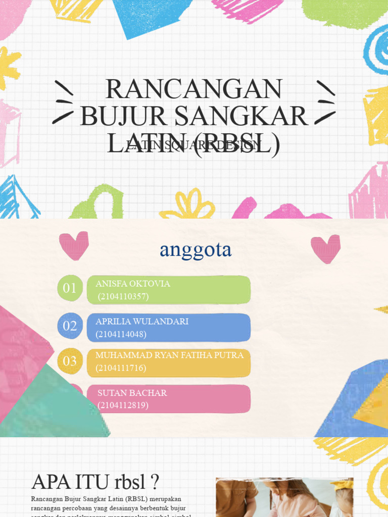 Rancangan Bujur Sangkar Latin (RBSL) | PDF