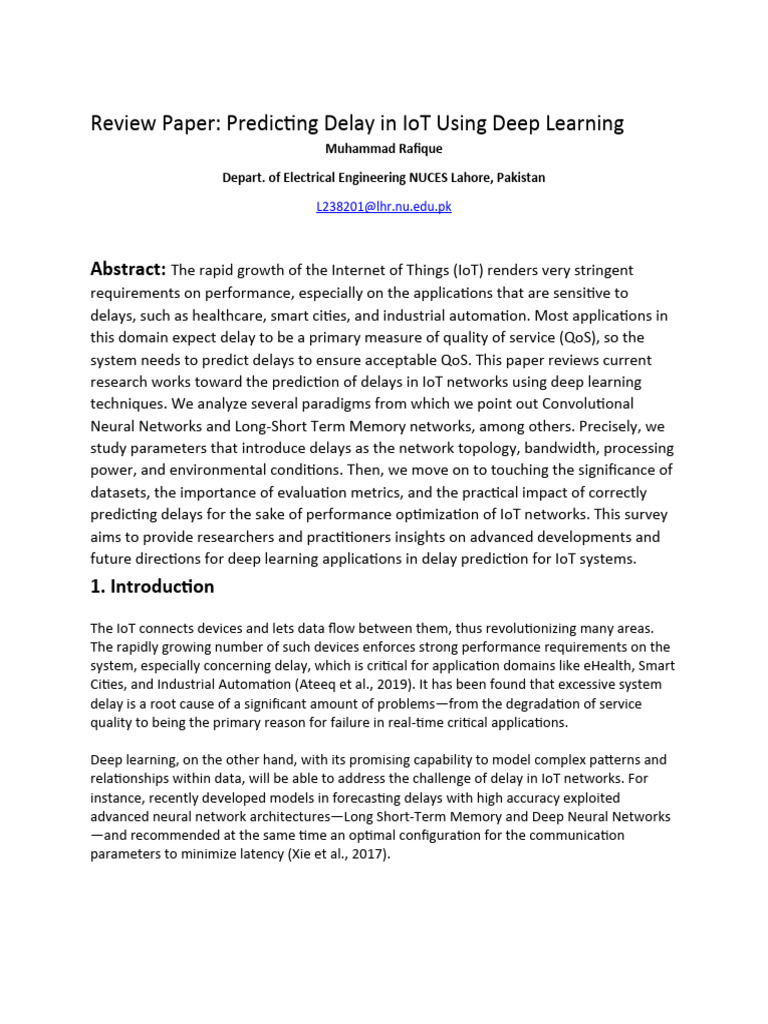 A Review Paper - Copy5 | PDF | Internet Of Things | Artificial Neural ...