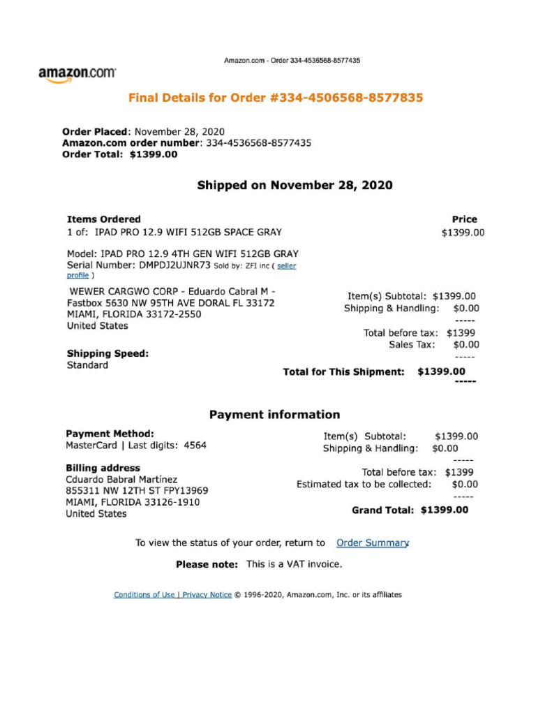 Amazon Invoice PDF | PDF