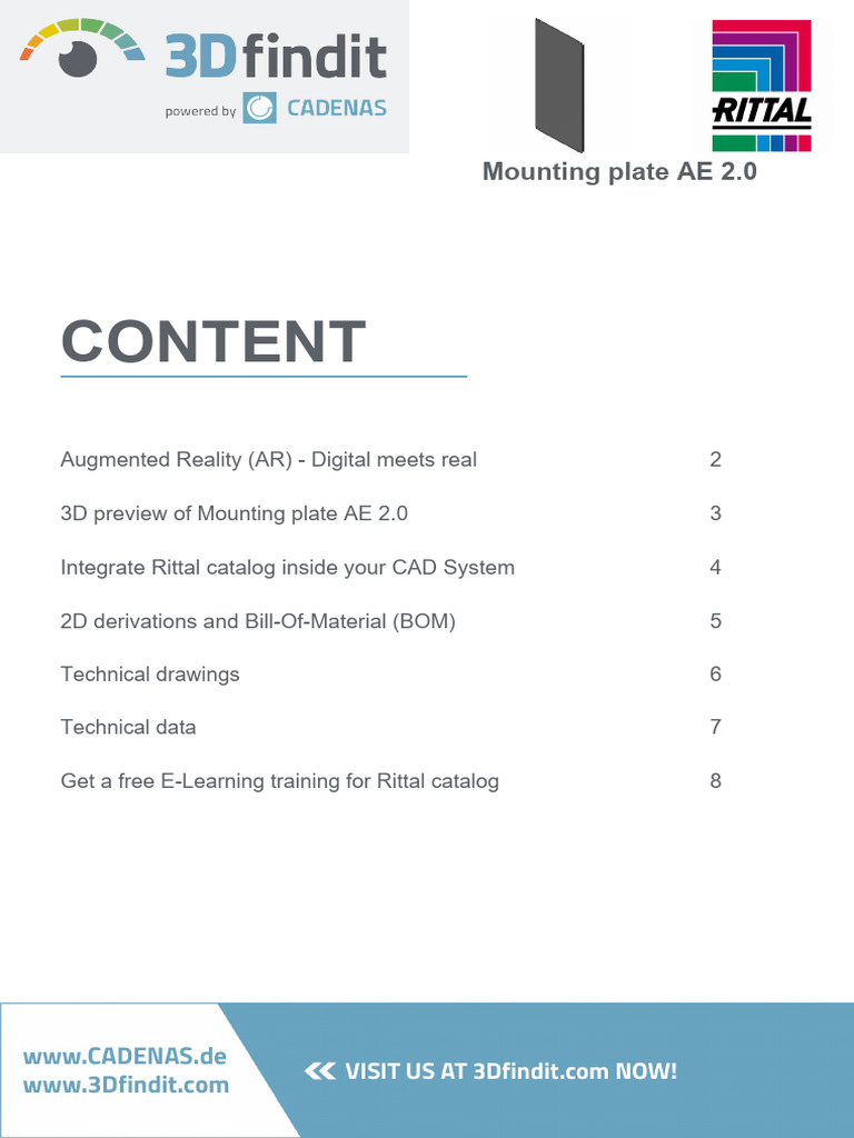 Rittal CAD File for Mounting Plate AE 2.0 | PDF