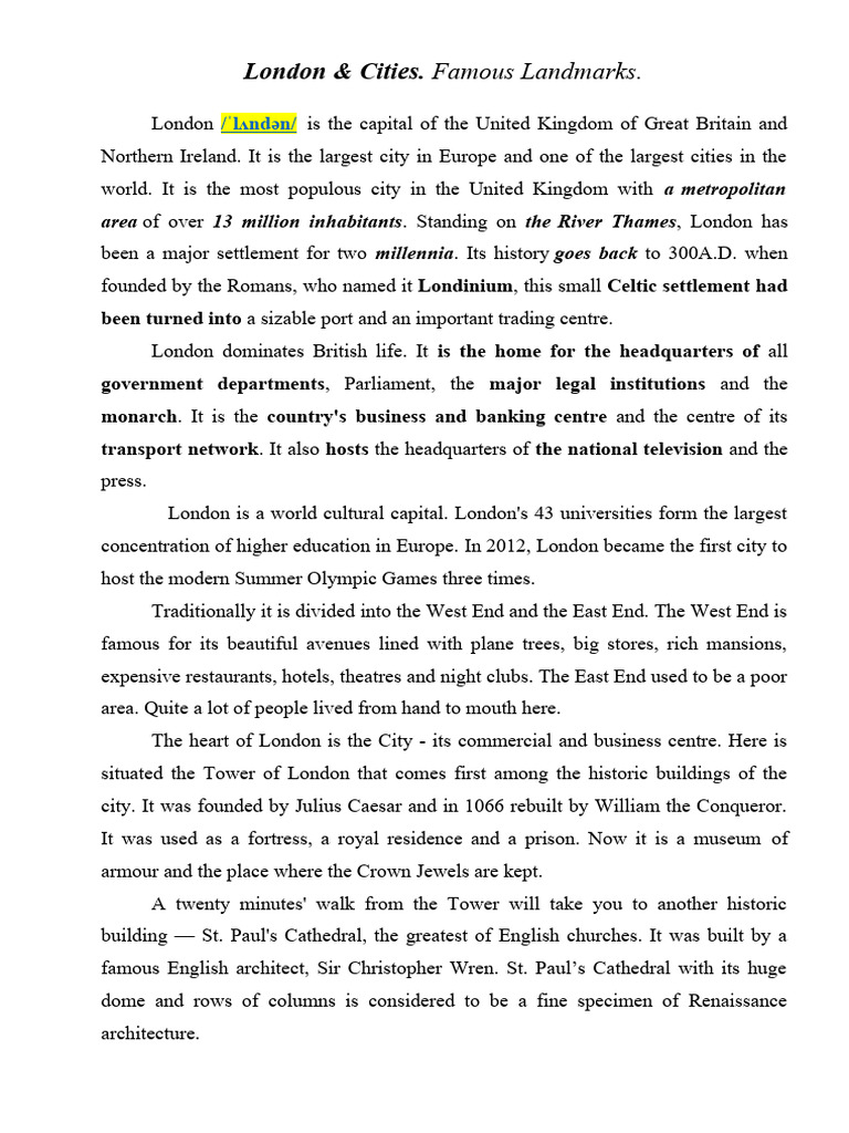London | PDF | London | United Kingdom