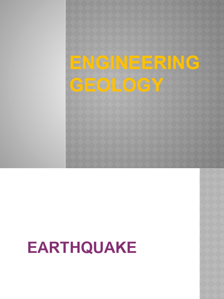 Lecture # 10 Earthquake | PDF | Earthquakes | Waves