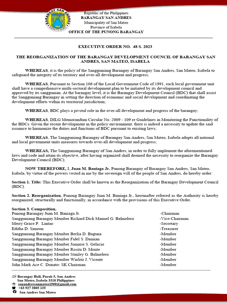 Eo - BDC-48-49 S 2023 | Download Free PDF | Executive Order | Government