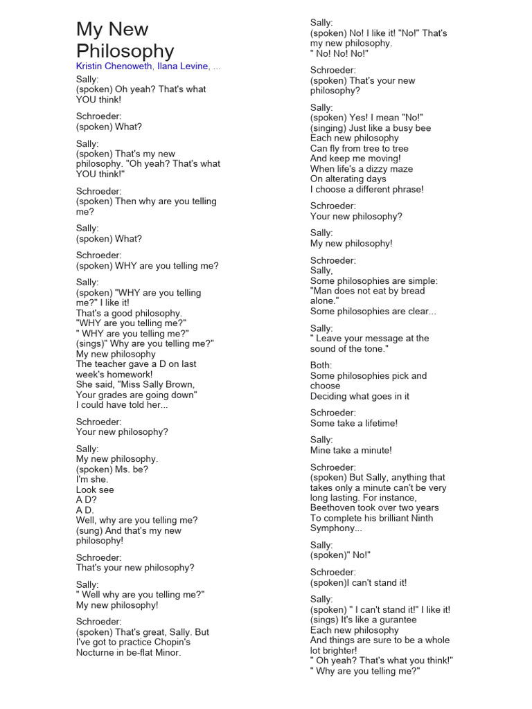 Sally's New Philosophy Explained | PDF | Language Arts & Discipline