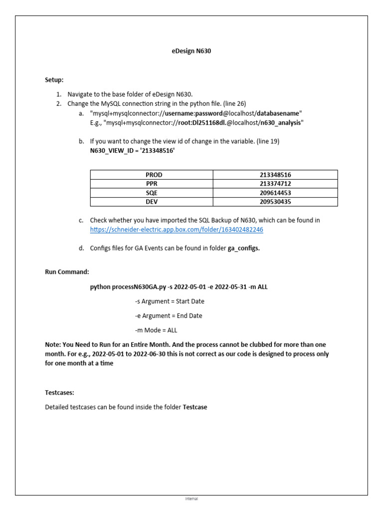eDesign N630 Setup and GA Event Processing | PDF | Parameter (Computer ...