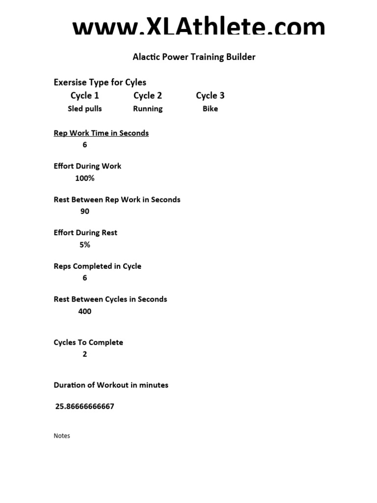 Alactic Power Training Guide | PDF | Physical Exercise | Physical Fitness