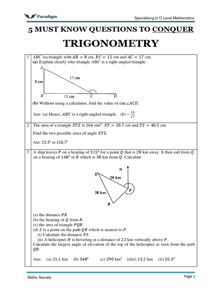 Math 4 | PDF | Triangle | Area