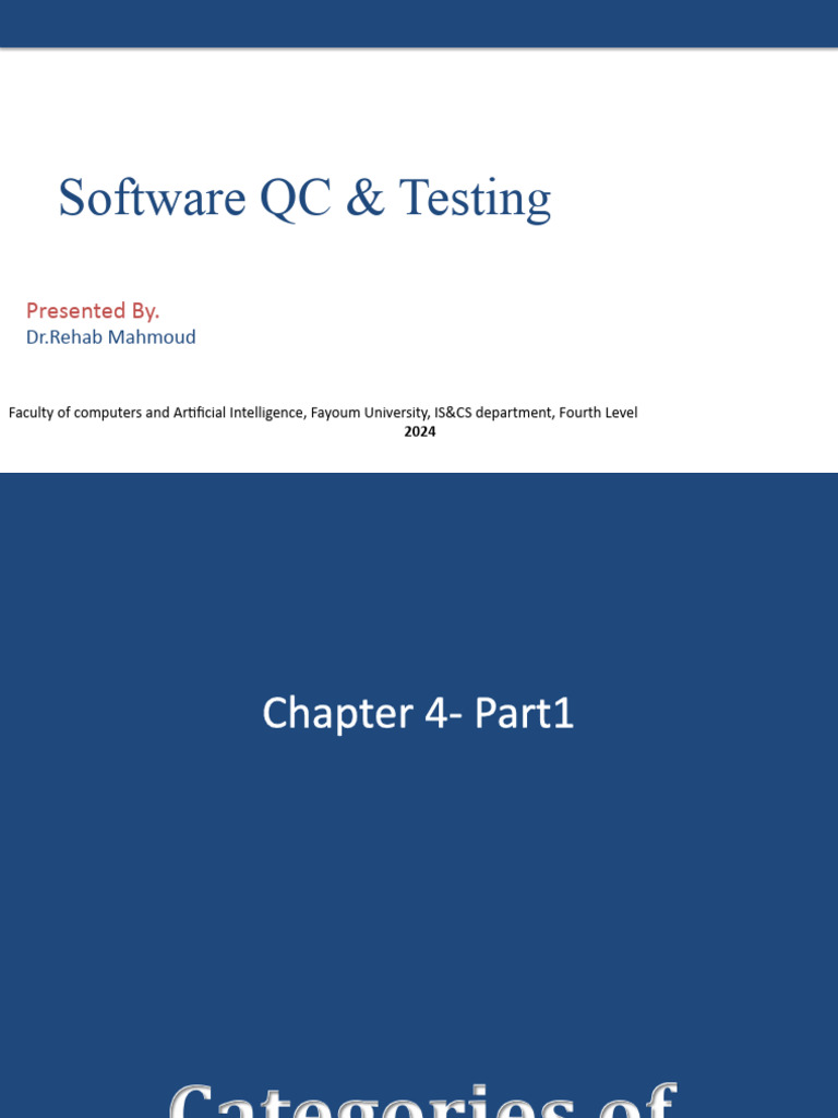 Chapter 4 Testing Part 1 | PDF | Software Engineering