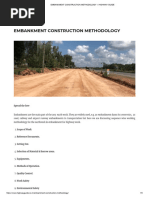Embankment Construction Methodology | PDF | Road | Soil