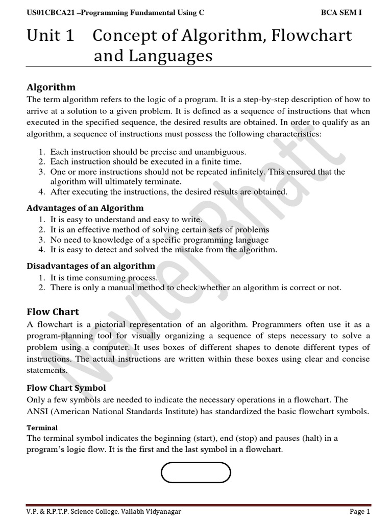 C Lang Unit 1 | Download Free PDF | Assembly Language | Computer Program