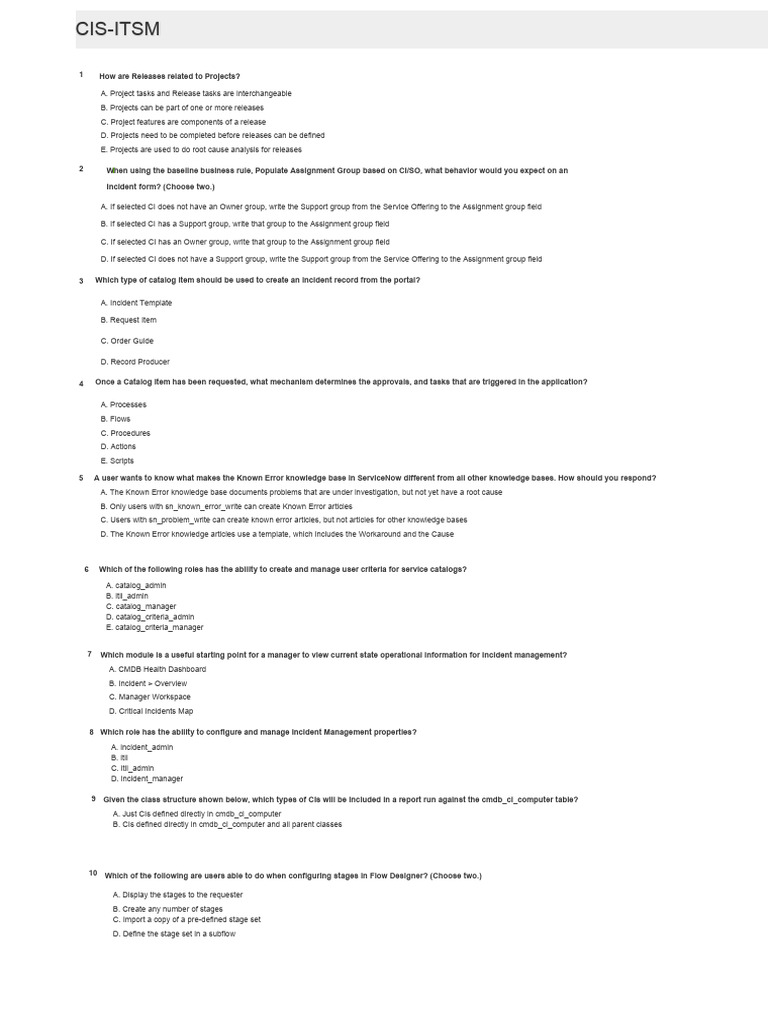 Cis Itsm Ref | PDF | It Service Management | Information Technology