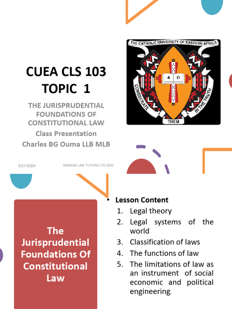 Jurisprudential Foundations of Constitutional Law | PDF | Jurisprudence | Natural Law