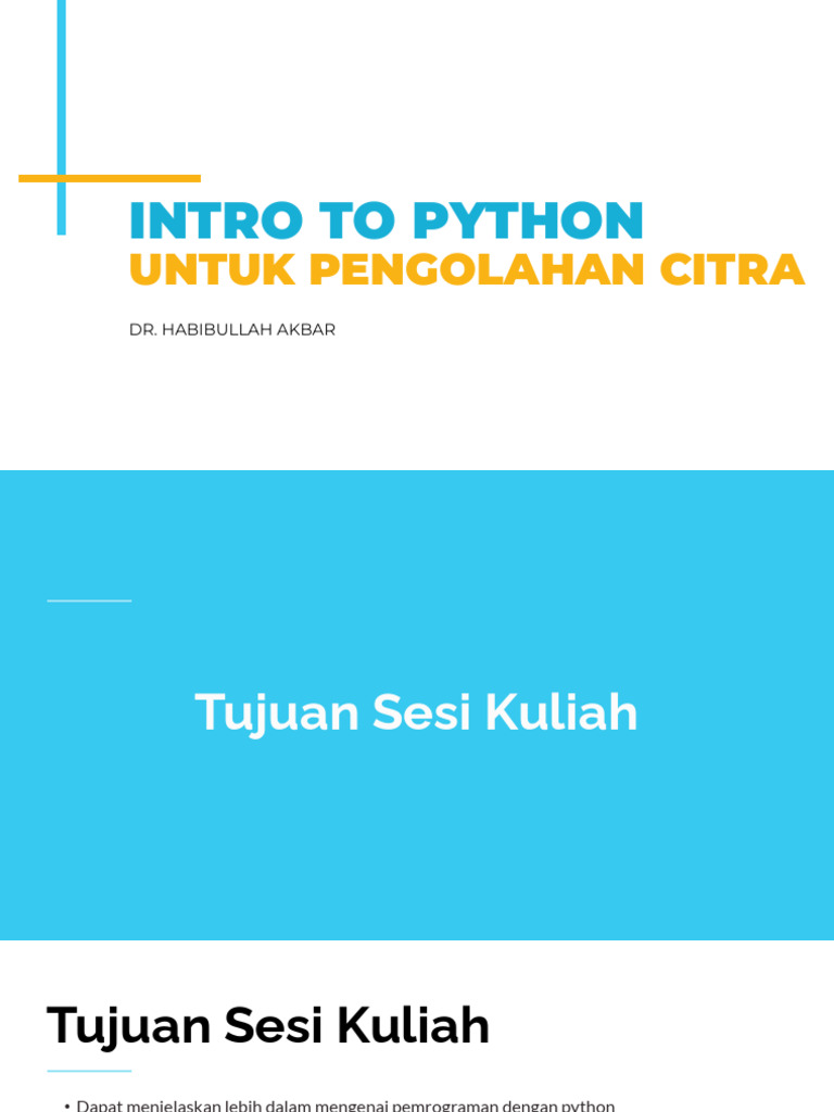 Modul 2 (Python Untuk Pengolahan Citra) | PDF
