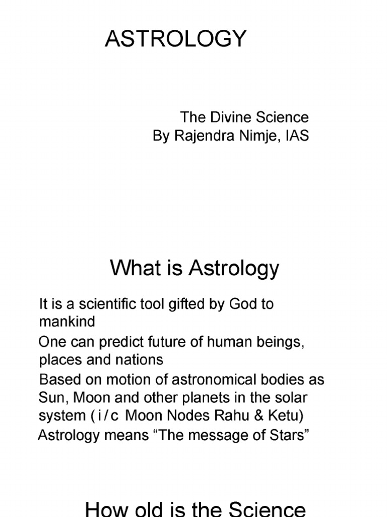 Astrology - The Divine Science | PDF | Zodiac | Planets In Astrology