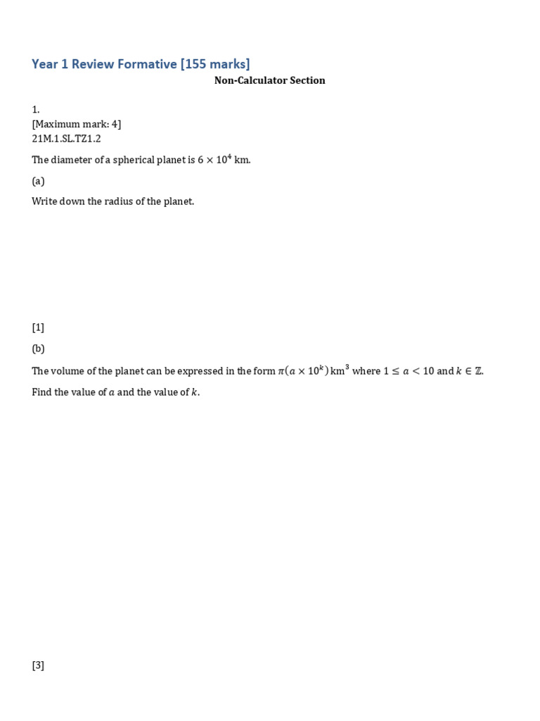 Year 1 Review Formative | PDF | Real Number | Interest
