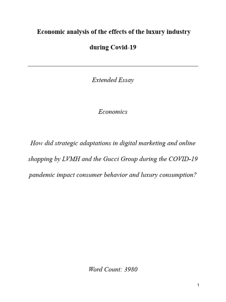 Luxury Industry's COVID-19 Impact Analysis | PDF | Demand | Luxury Goods