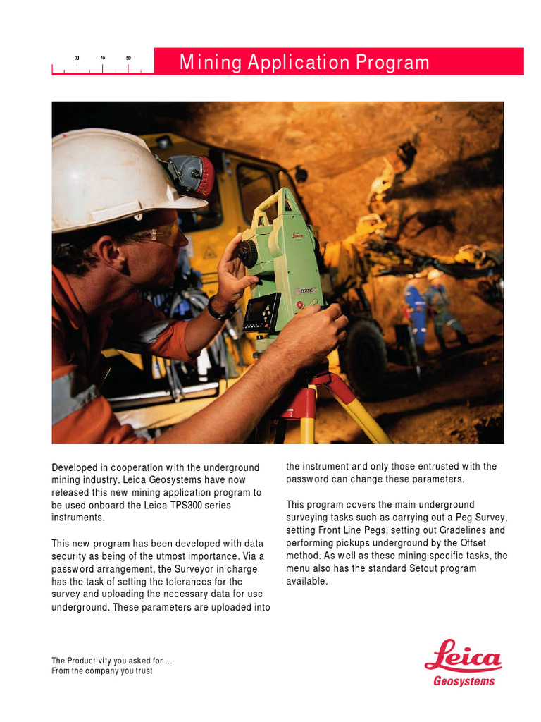 TPS300 Mining Flyer | PDF | Surveying