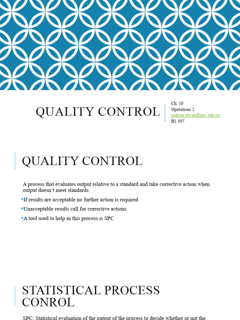Understanding Quality Control Processes | PDF