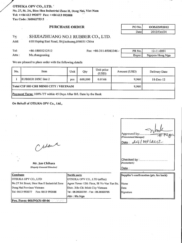 Purchase Order | PDF