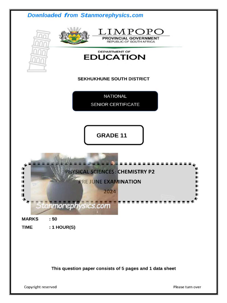 LP Physical Sciences Grade 11 Pre June 2024 P2 and Memo | PDF