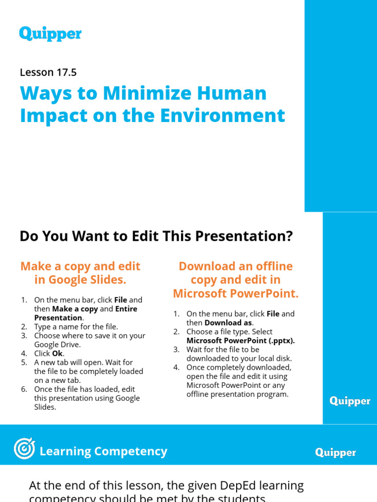 Minimize Human Environmental Impact | PDF | Human Impact On The ...
