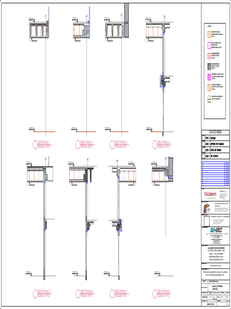 Block C Exterior False Ceiling Section | PDF | Architectural Design ...