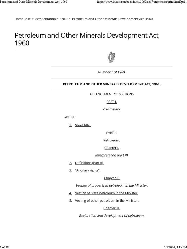 Petroleum Development Act 1960 | PDF | Lease | License