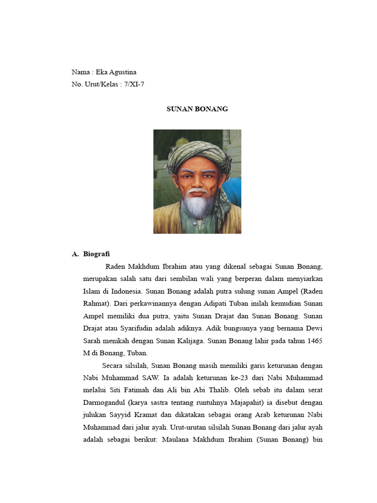 Karya dan Metode Dakwah Sunan Bonang | PDF