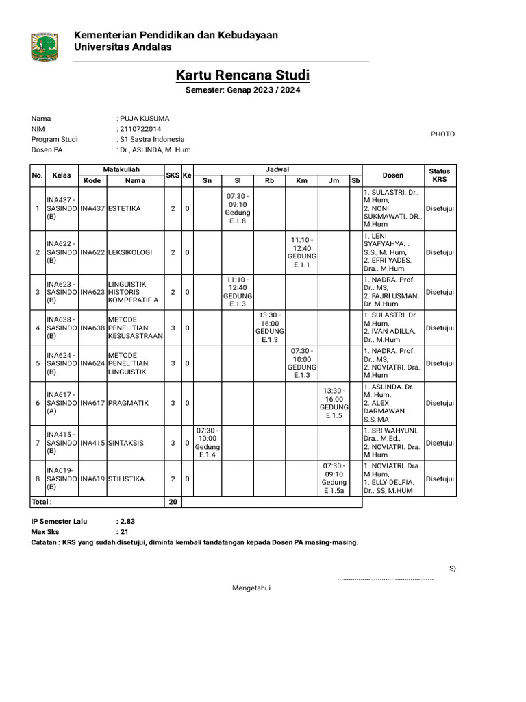 Krs SMT 6 Terbaru | PDF