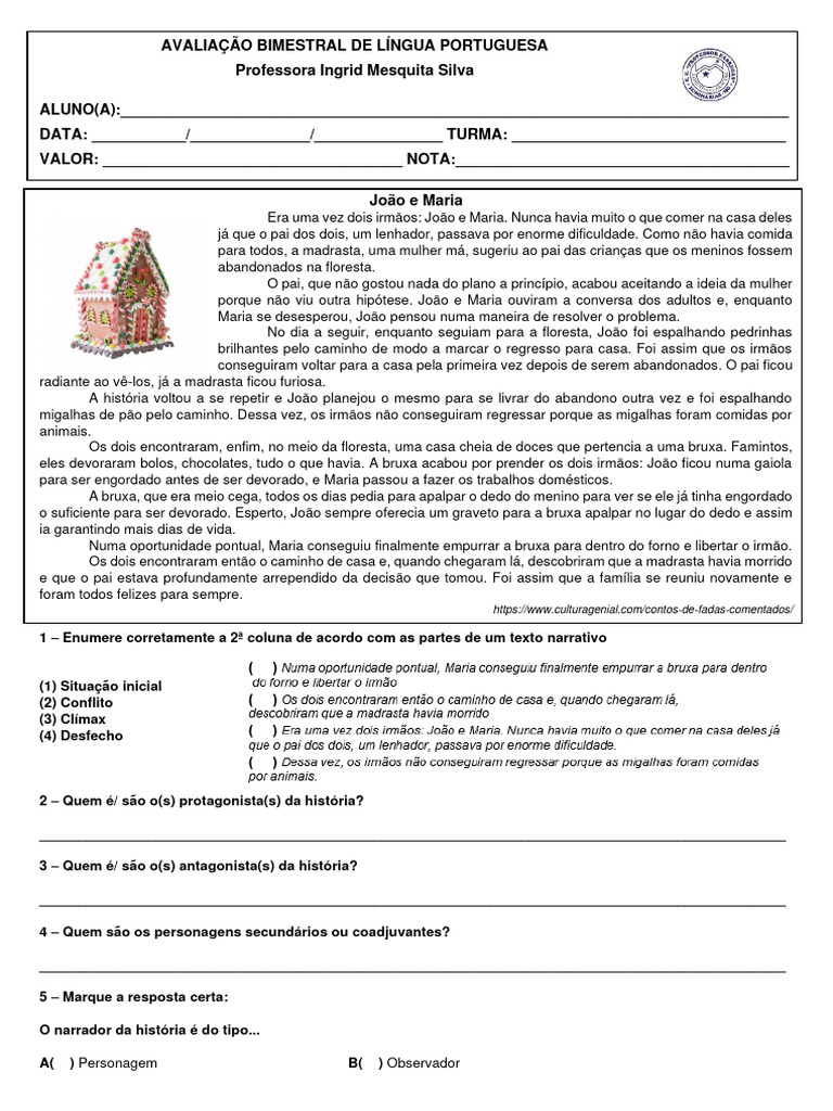 Prova de Portugues 6 Ano | Download grátis PDF | João e Maria | Tráfego Prova de Portugues 6 Ano | Download grátis PDF | João e Maria | Tráfego