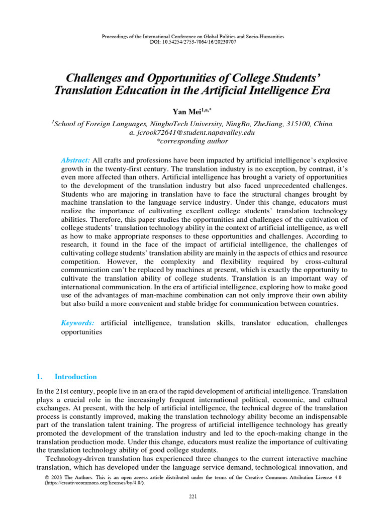 Challenges and Opportunities of College Students T | PDF | Intelligence ...