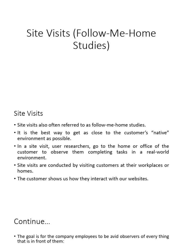 Understanding Site Visits for Users | PDF | Experience | Reality