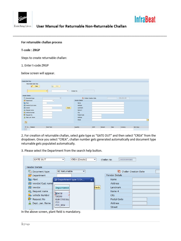 User Manual For Returnable and Non Returnable | PDF | Computer ...