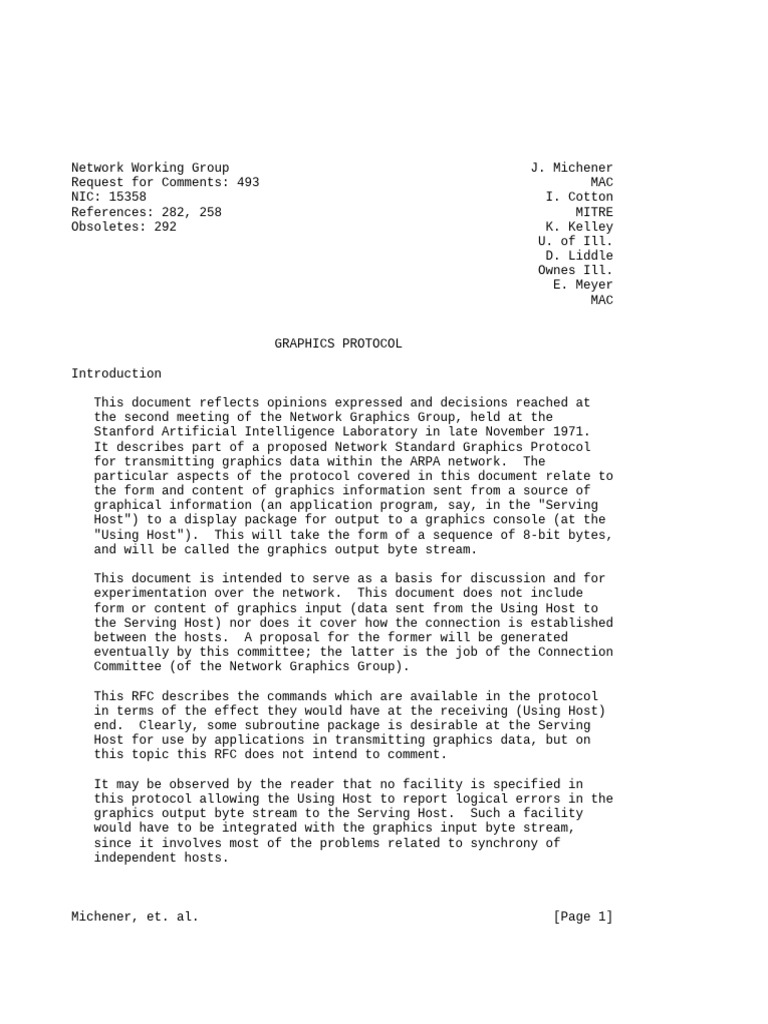 Graphics Protocol - Rfc493 | PDF | Parameter (Computer Programming) | Bit