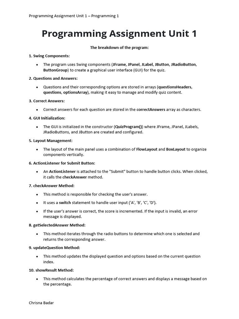 Programming Assignment Unit 1 | PDF | Graphical User Interfaces ... Programming Assignment Unit 1 | PDF | Graphical User Interfaces ...