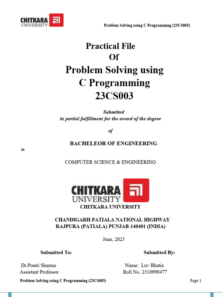 LuvBhatia 2310990477 G6 | PDF | Computing | Computer Programming