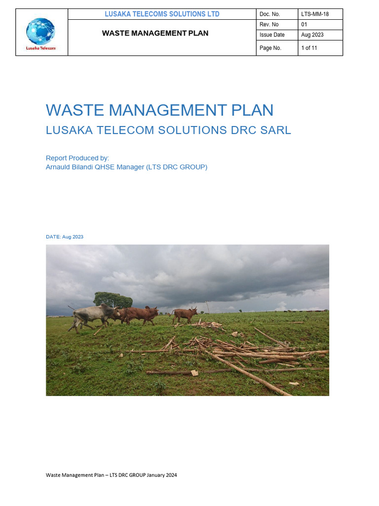 WASTE MGT PLAN and PROCEDURES | PDF | Waste | Waste Management