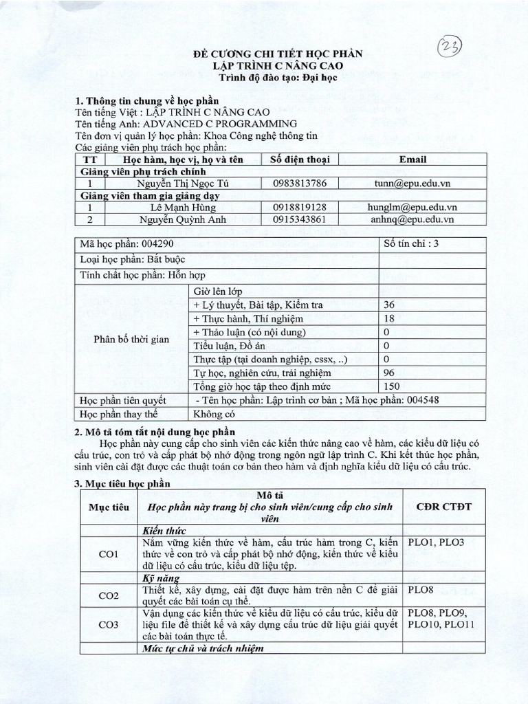 Lap Trinh C Nang Cao - 0001 | PDF