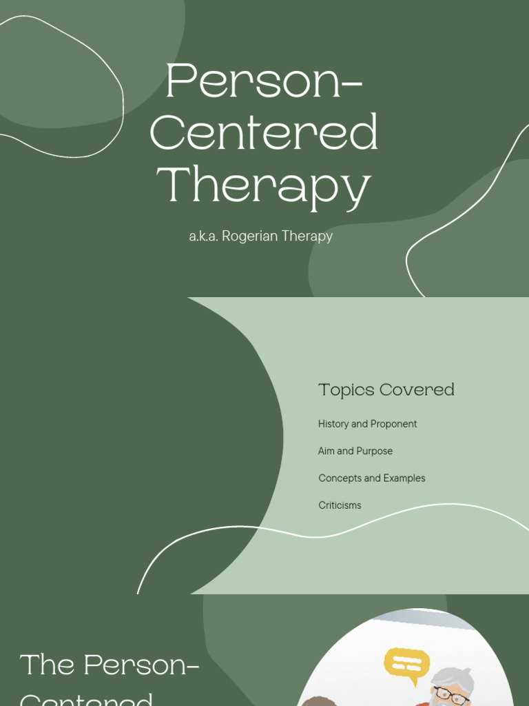 Person - Centered Therapy | PDF | Psychotherapy | Psychology