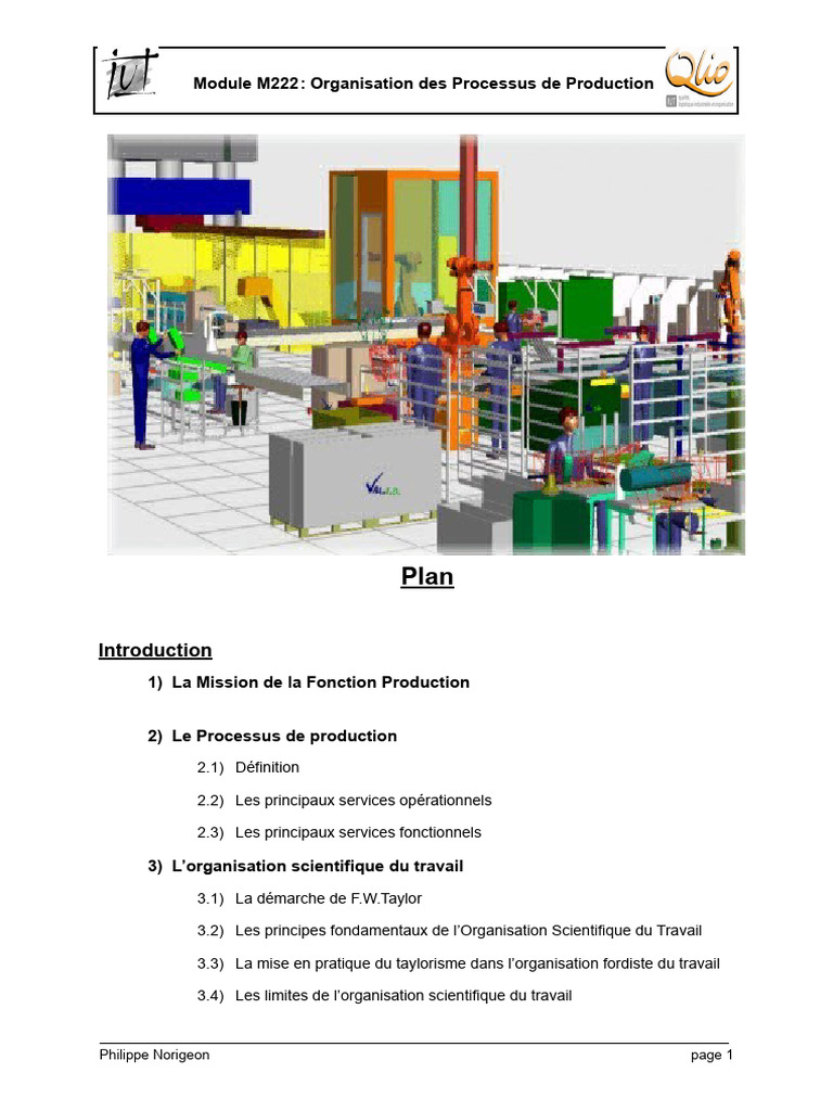 Organisation des Processus de Production | PDF | Business | Lean ...