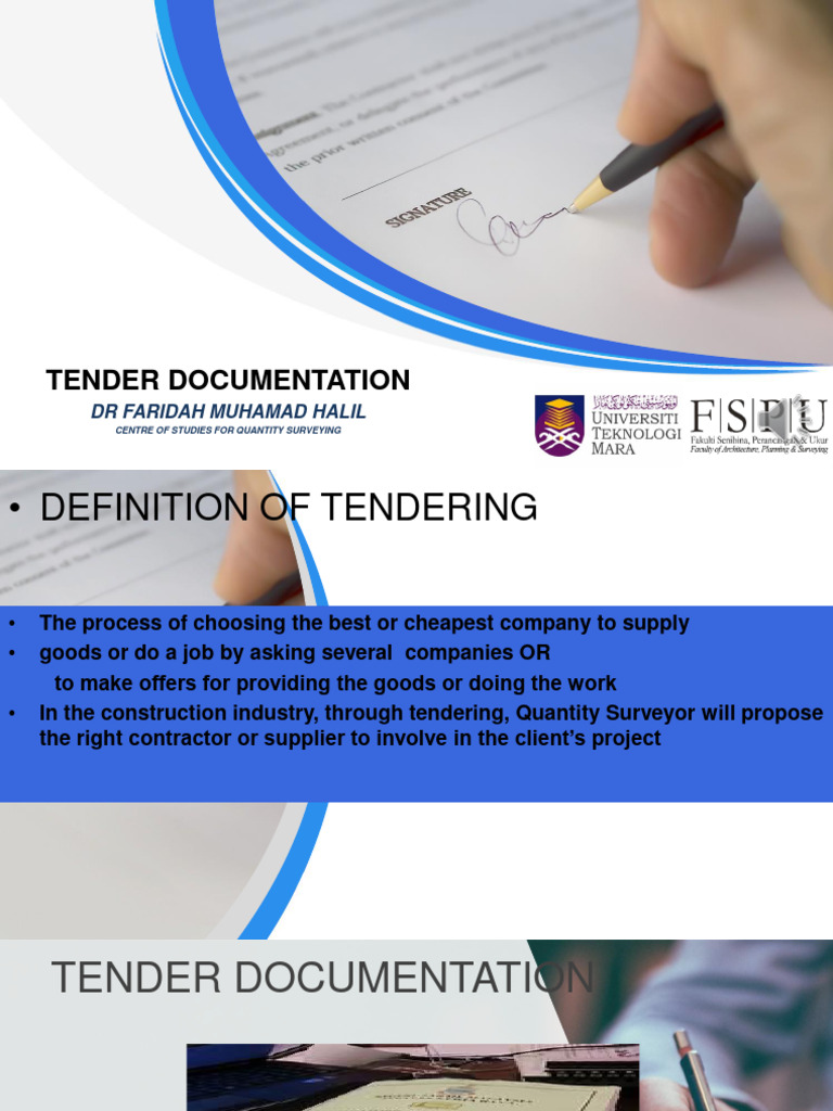 Tender Documentation | PDF | Specification (Technical Standard) | Business