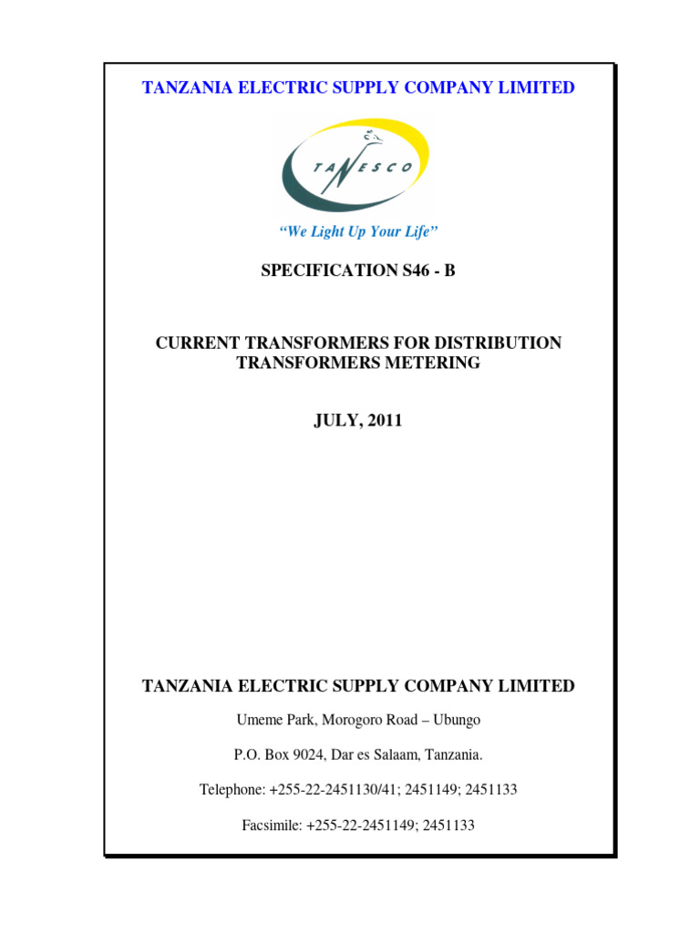 S46 B Current Transformers For Distribution Transformers Metering ...