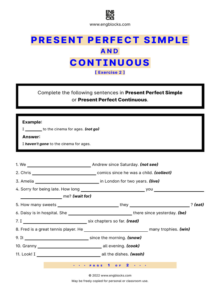 present-perfect-simple-and-continuous-exercise-2 | PDF | Cuisine | Foods
